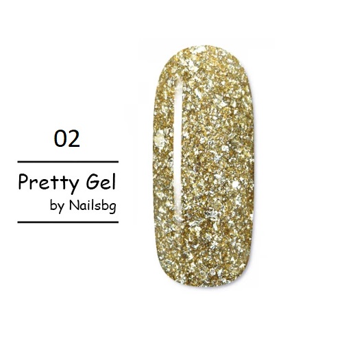Pretty Gel – Platinium-10 гр. в кутийка Супер покривен-02 - Nailsbg